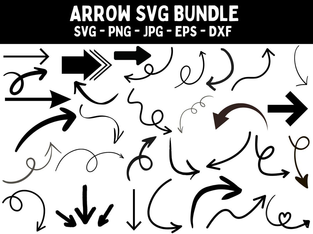 Arrow SVG Bundle: Vector Arrows Clipart (digital Download) - Etsy