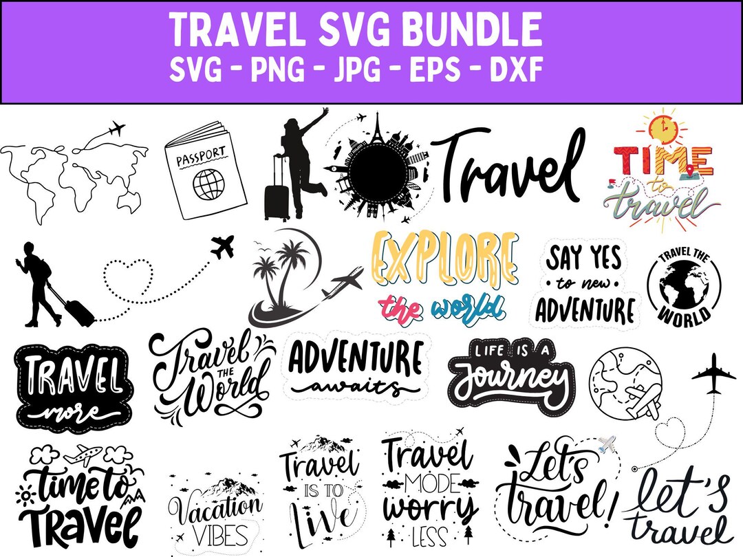 Travel SVG Bundle: Vacation Clipart, Cricut Files (digital Download) - Etsy