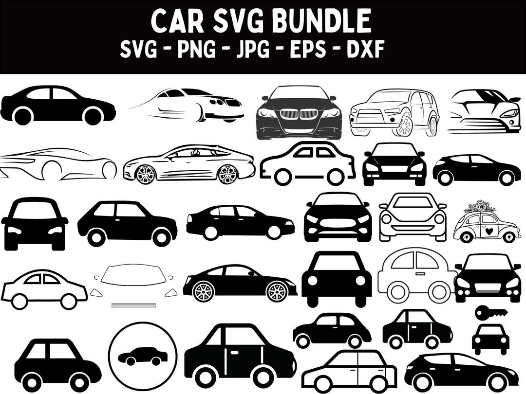 Car SVG Bundle, Car PNG Bundle, Car Clipart, Car SVG Cut Files Cricut ...
