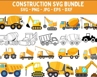 Construction Svg, Trucks Svg Files, Excavator Svg, Dump Truck Svg ...