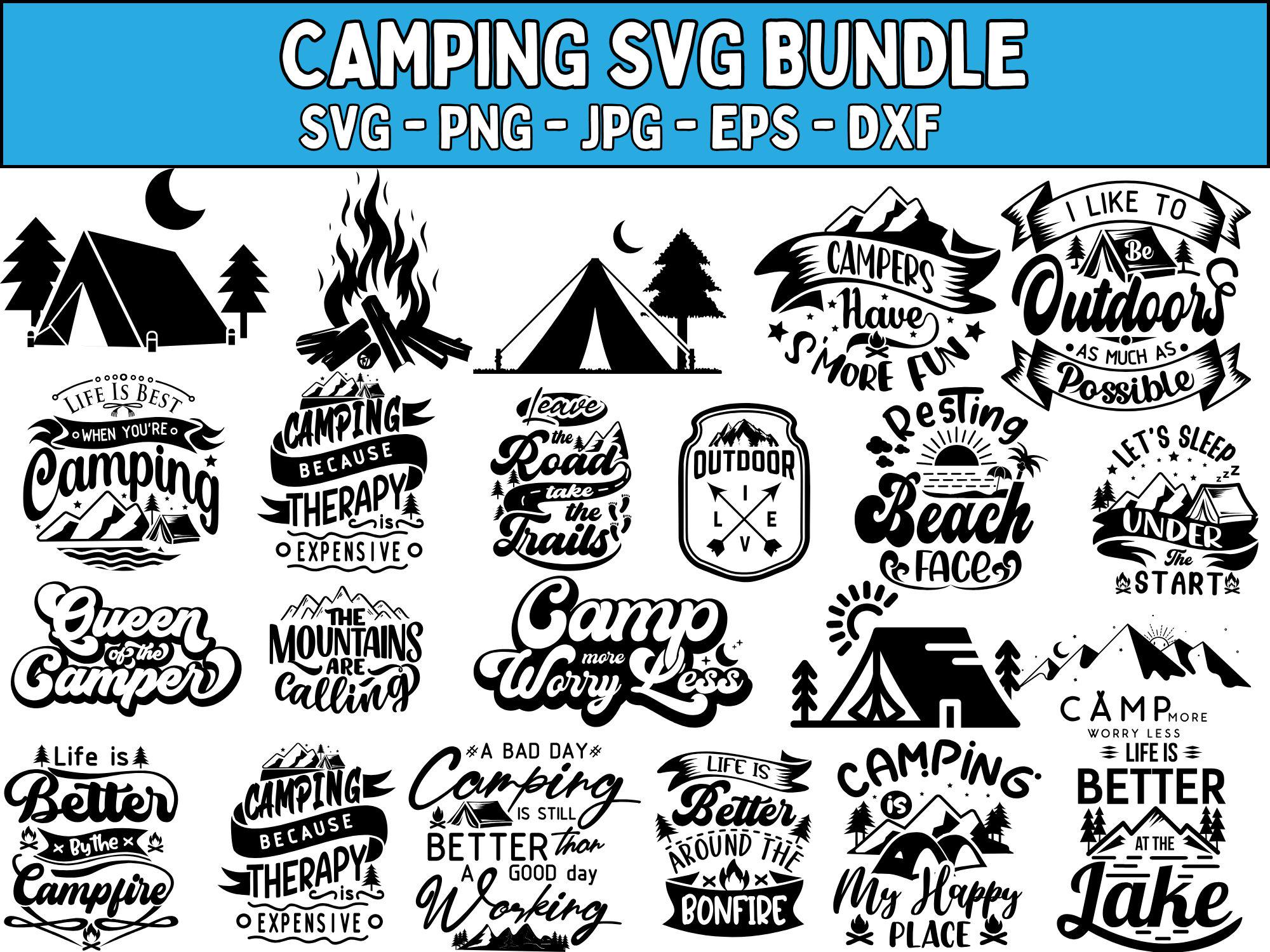 Camping SVG Bundle: Camp Life Cut Files for Cricut (digital Download - Etsy