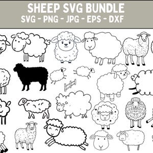 Sheep SVG Bundle: Farm Animal Vector Cut Files - Etsy