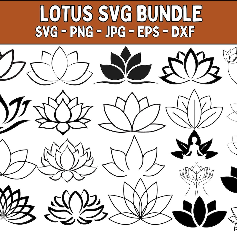 Lotus Vector Png - Etsy