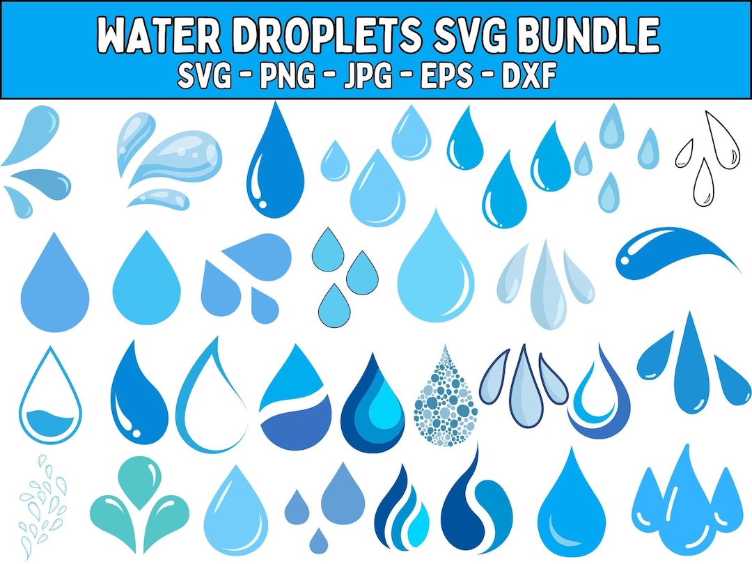 Water Droplet Svg, Water Drops Svg, Rain Drops Svg, Raining Svg, Rain ...