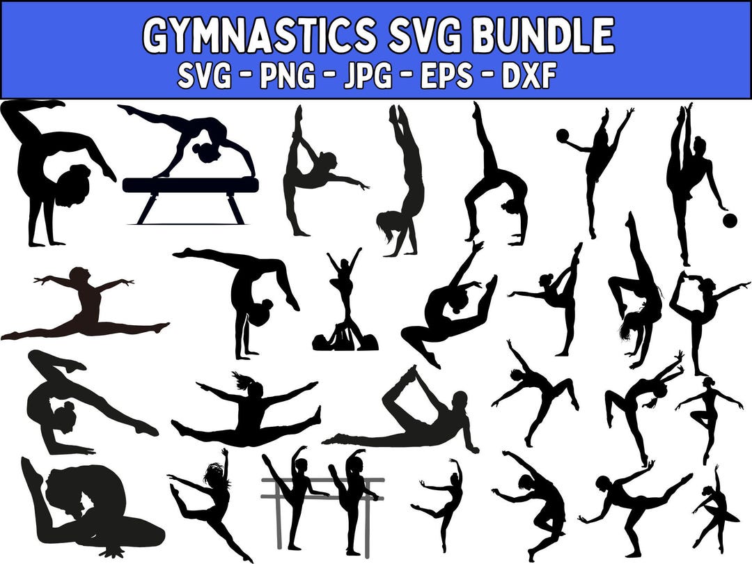 Gymnastics SVG Bundle: Clipart, PNG, and Cut Files - Etsy