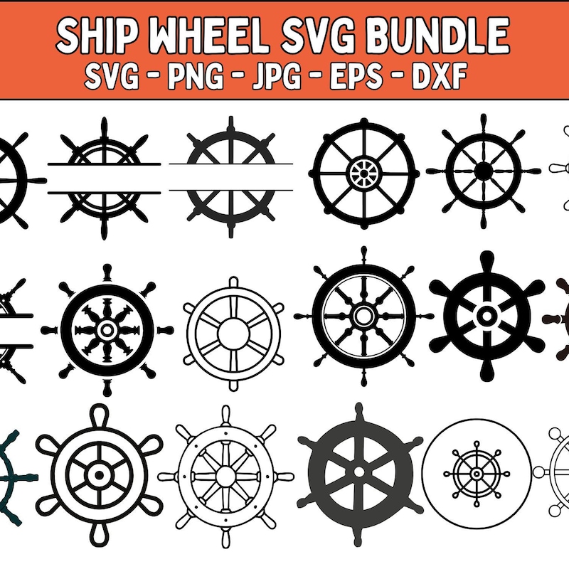 Captain Ship Wheel Svg - Etsy