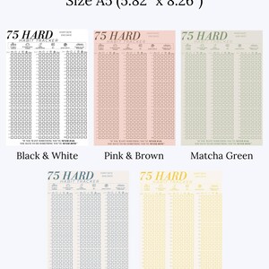 75 Hard Habit Tracker Printable PDF A4, A5 - Etsy