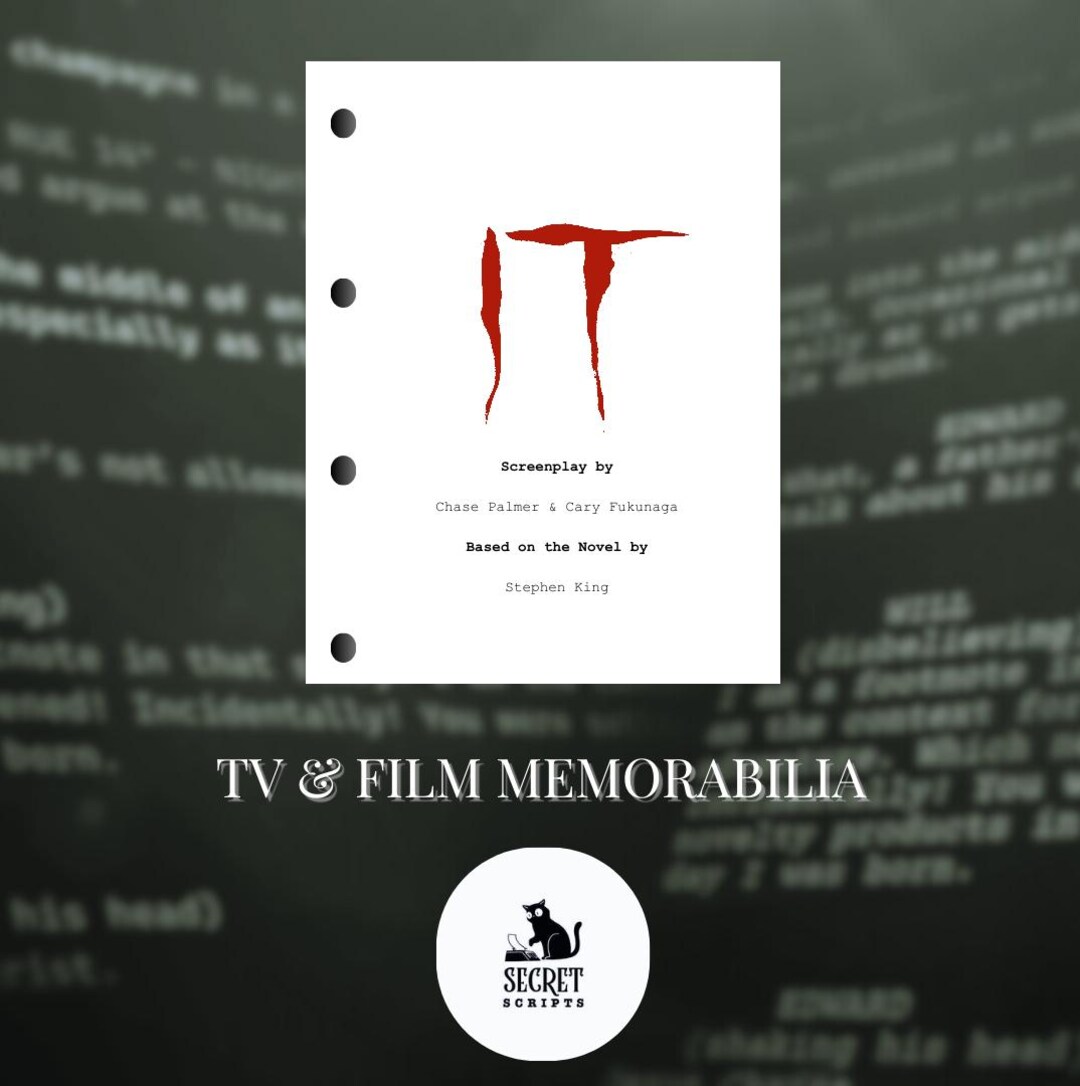 IT (2017) Movie Screenplay: Film Script Memorabilia - Etsy