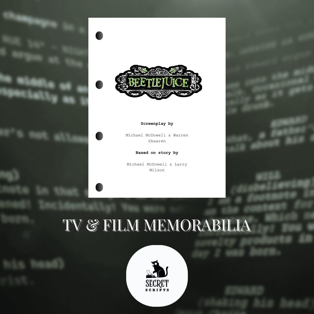 Beetlejuice Full Screenplay: Movie Film Script Memorabilia - Etsy
