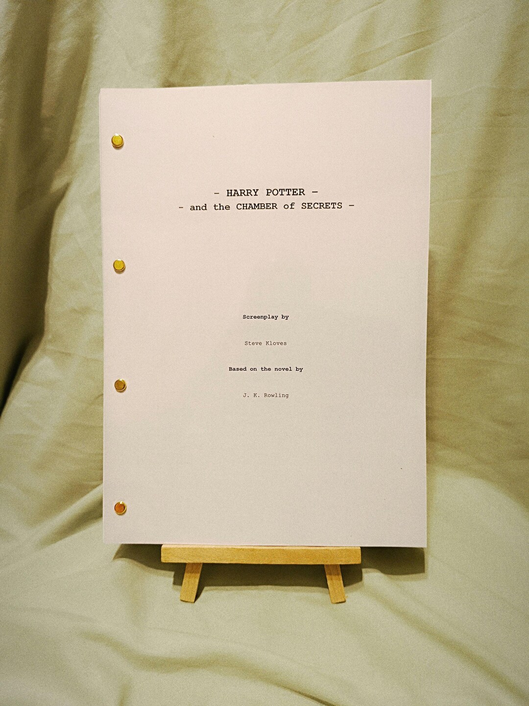 HARRY POTTER and the Chamber of Secrets Full Screenplay, Movie Script ...