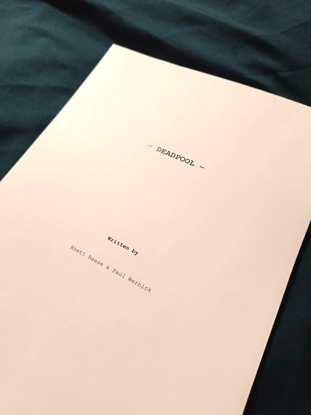 DEADPOOL Full Screenplay, Movie Script, Screenplay, Film Script ...
