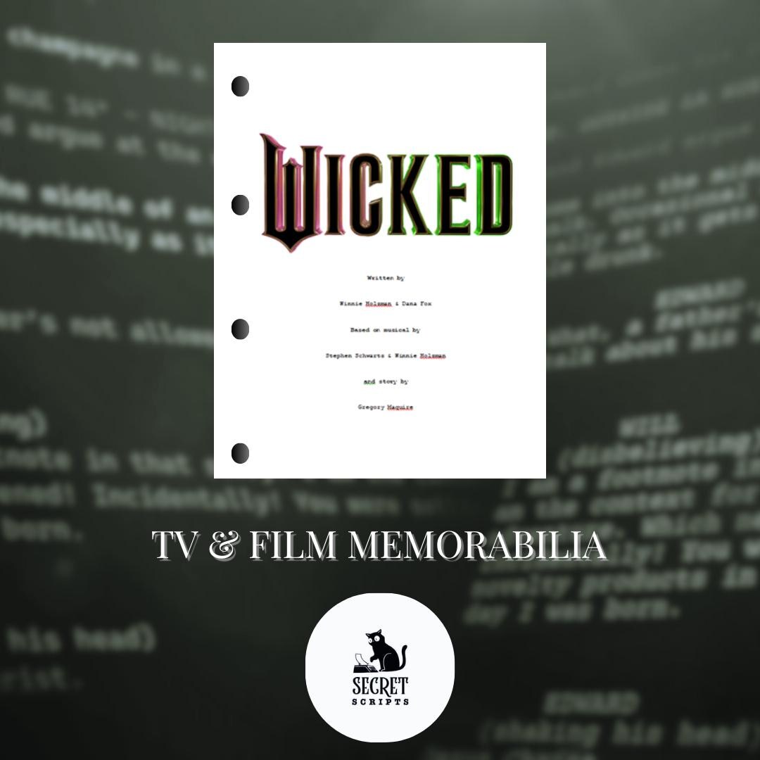 Wicked Screenplay: Movie Film Script Memorabilia - Etsy