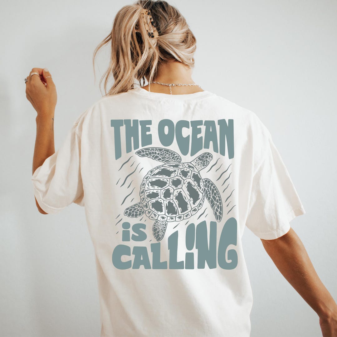 The Ocean is Calling Shirt, Sea Turtle Comfort Colors Tee, Coastal ...