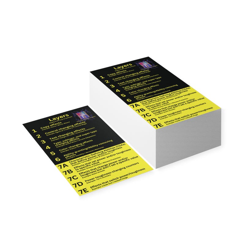 Magic the Gathering Layers Cheat Sheet - Etsy