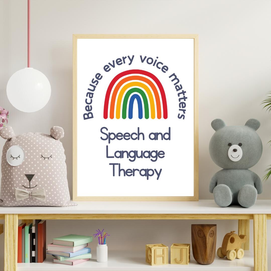 Speech Therapy Poster - Digital Printable Wall Art for Parents ...
