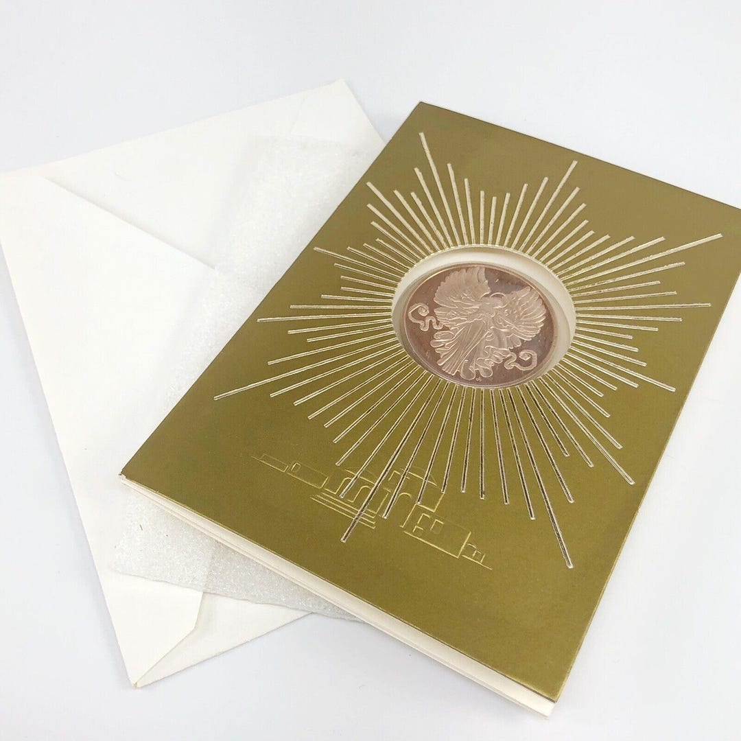 Franklin Mint 1981 Medallic Greeting Coin Card, Luke 2:9 Sign to the ...