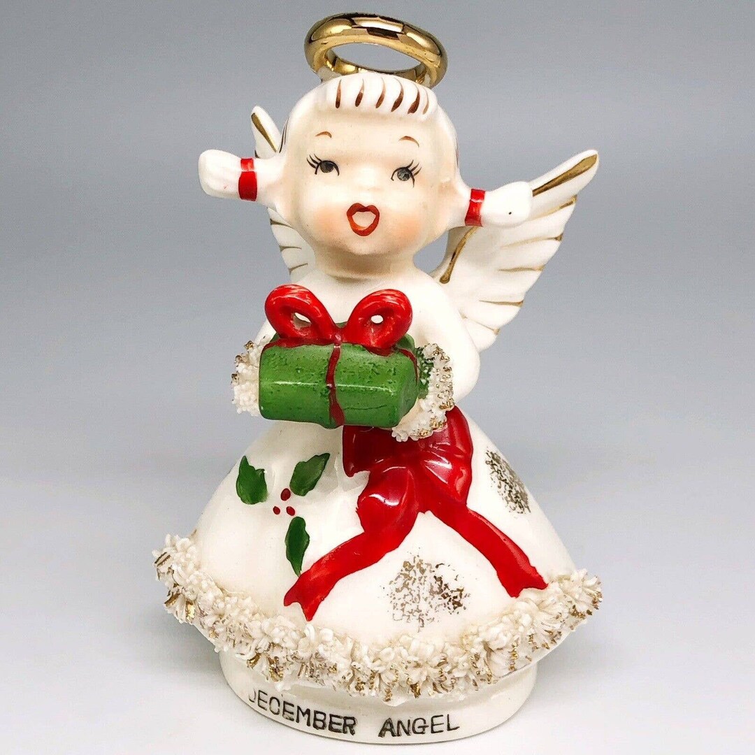 Lefton Birthday Month December Angel Figurine Christmas - Etsy