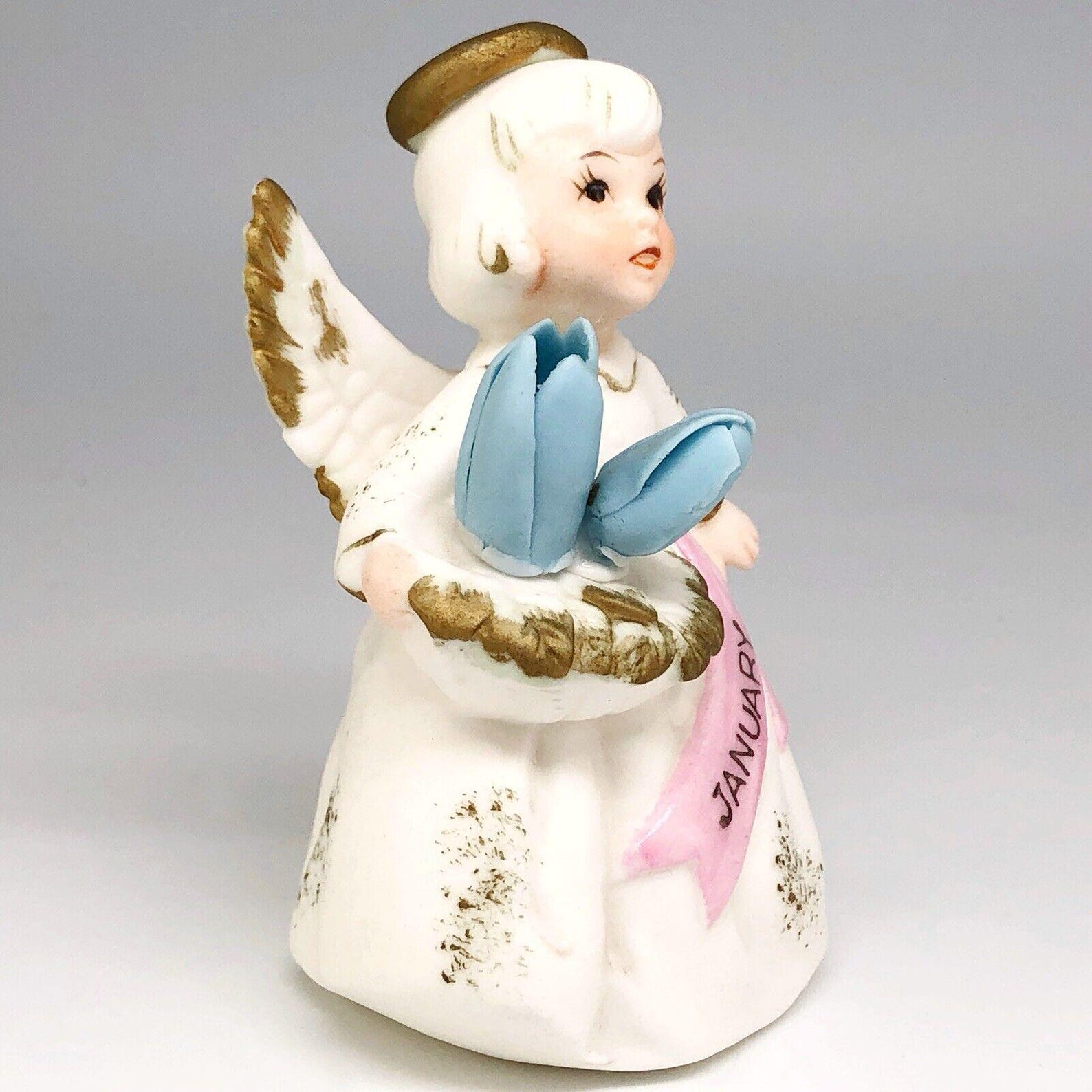 Lefton January Birthday Angel of the Month Figurine, Hand Painted ...
