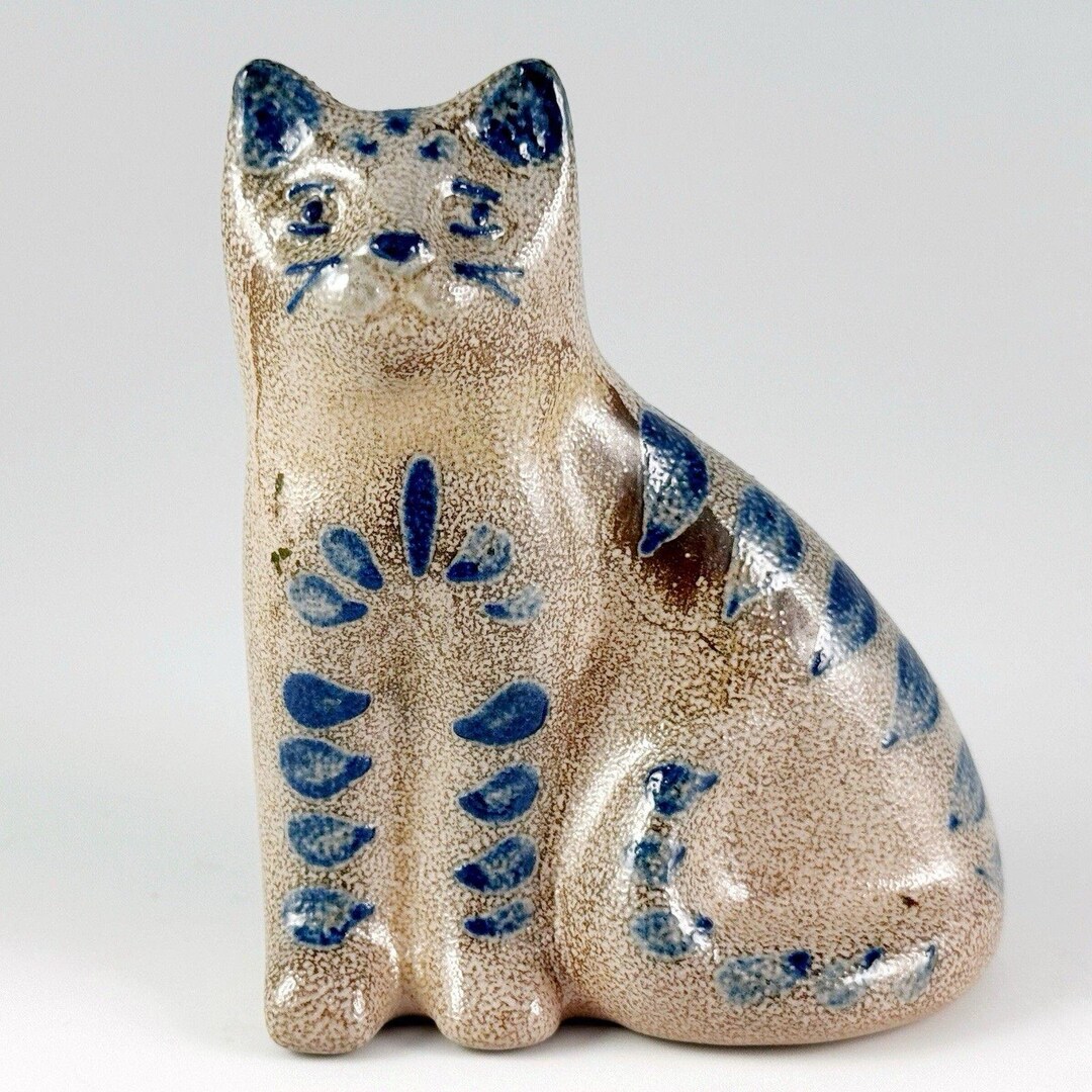 Peter Wakefield Pottery, Hand Painted Salt Glazed Stoneware Cat ...