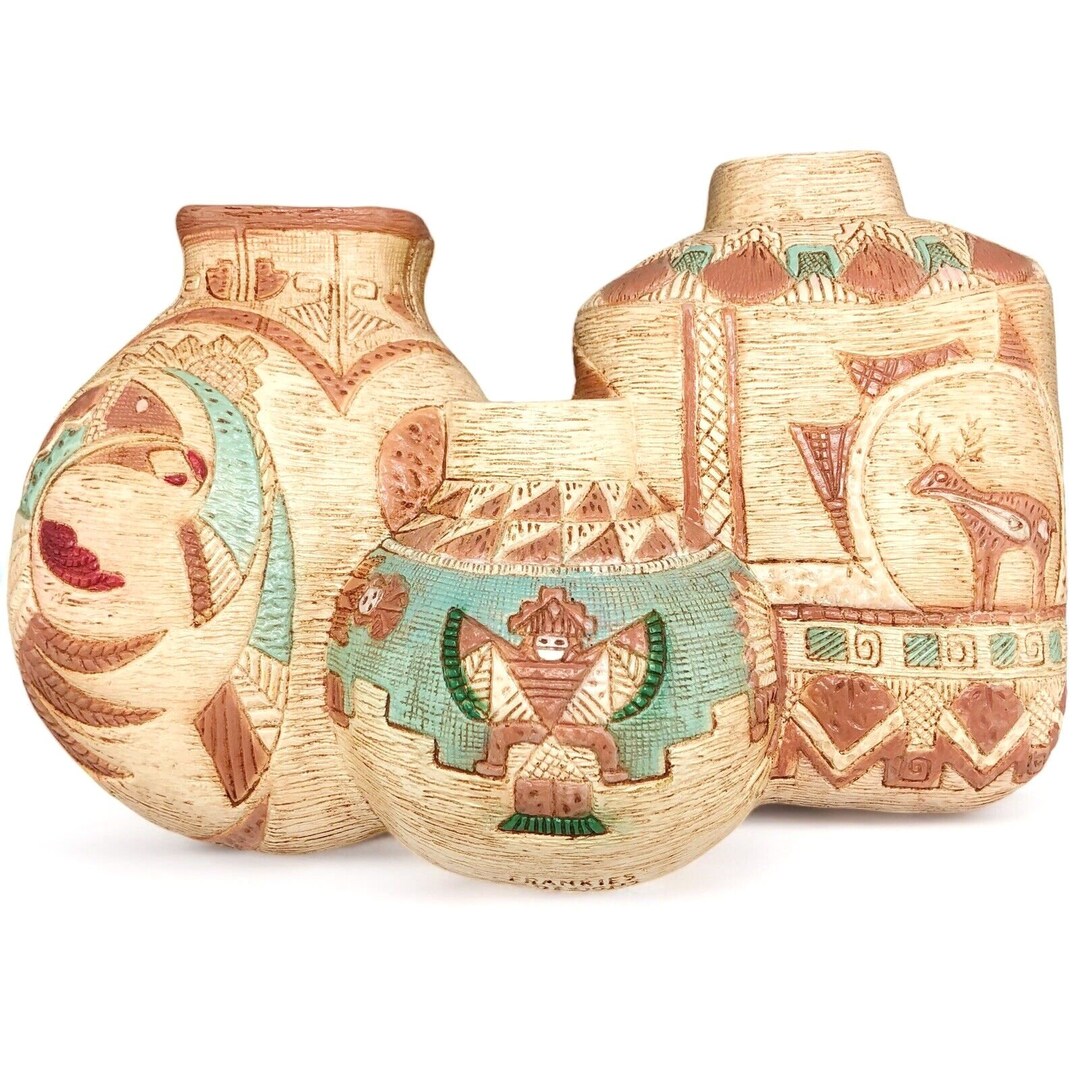 Frankies Designs Adobe Pots Styrofoam Wall Hanging, Native American ...