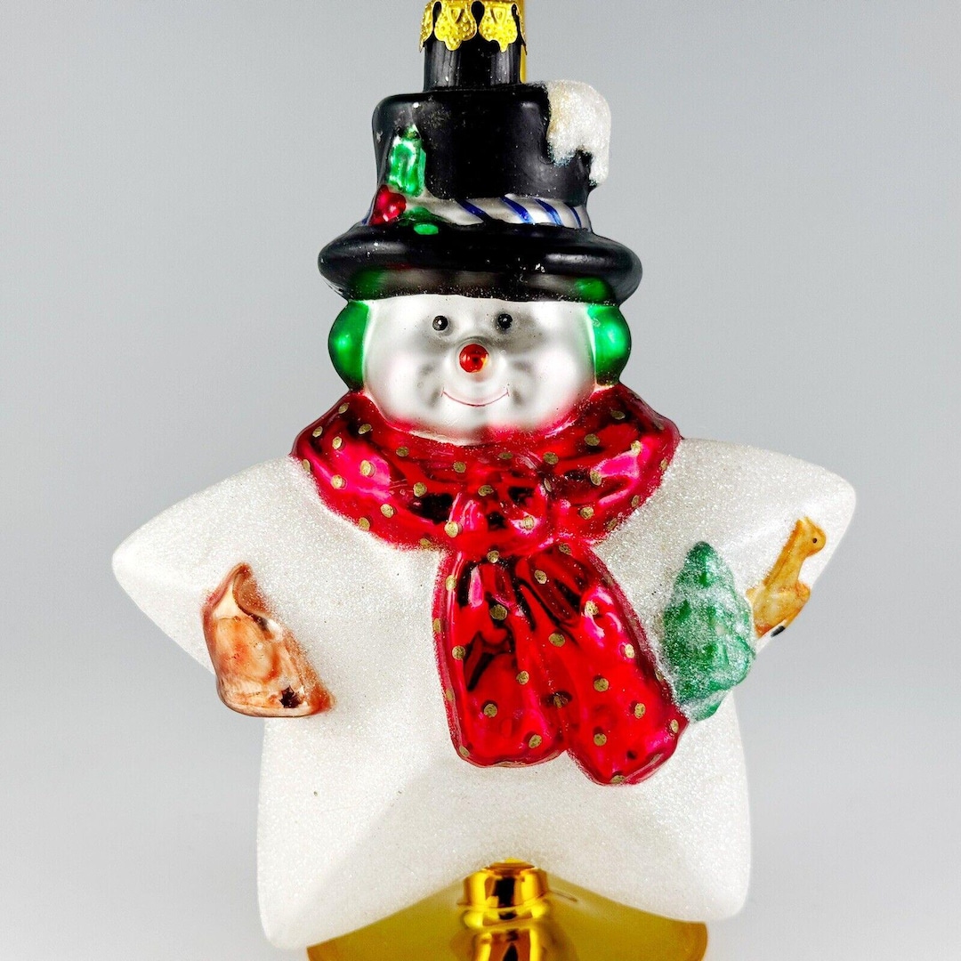 Thomas Pacconi Classics, Hand-blown Glass Star Snowman Christmas ...