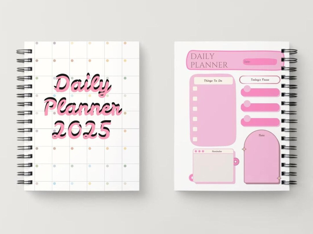 Printable Daily Planner 2025 | Daily Planner 2025 | Pink Planner | Weekly Planner | Girl Planner ...