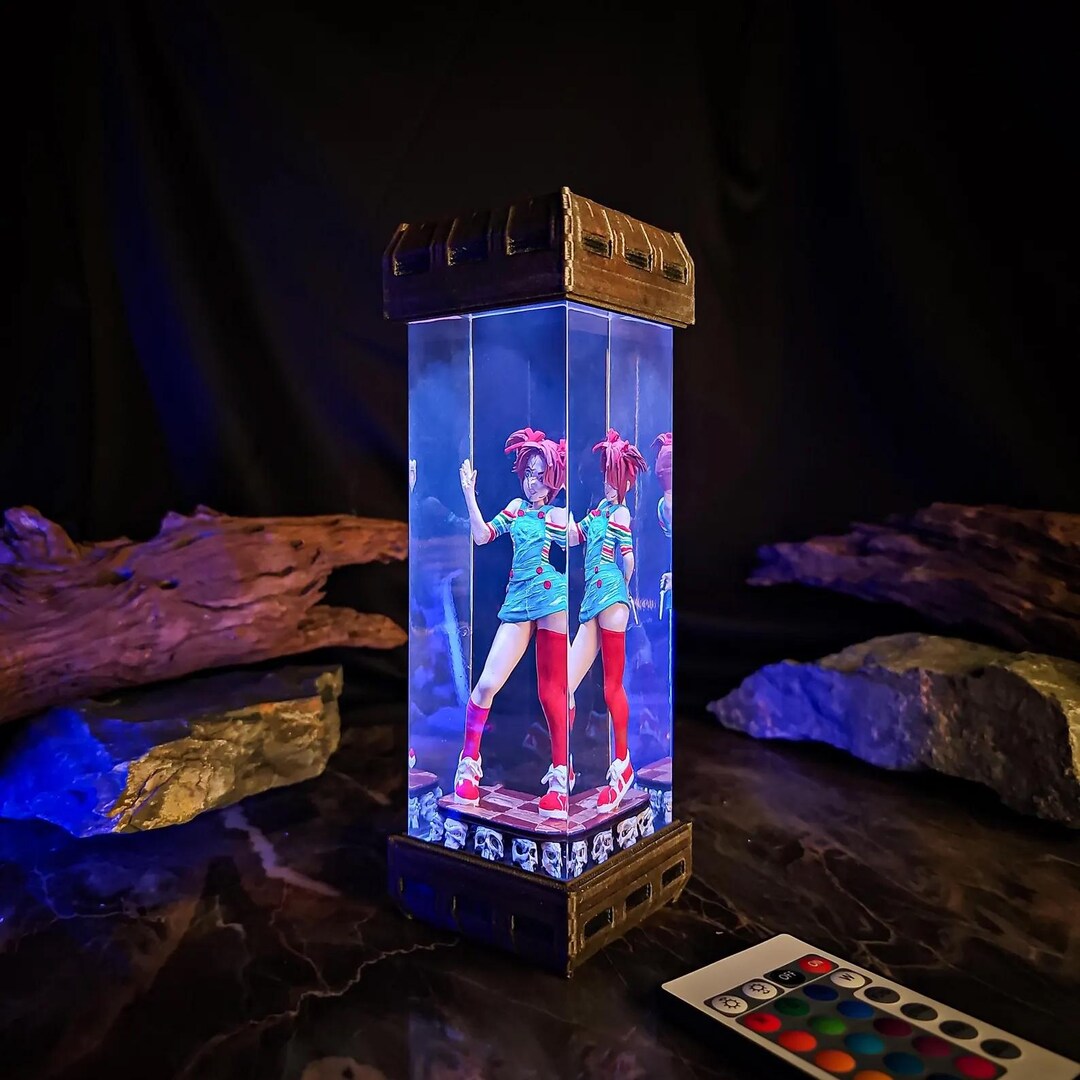 Horror Chucky Girl Epoxy Resin Lamp Art, Night Light Custom, Birthday ...