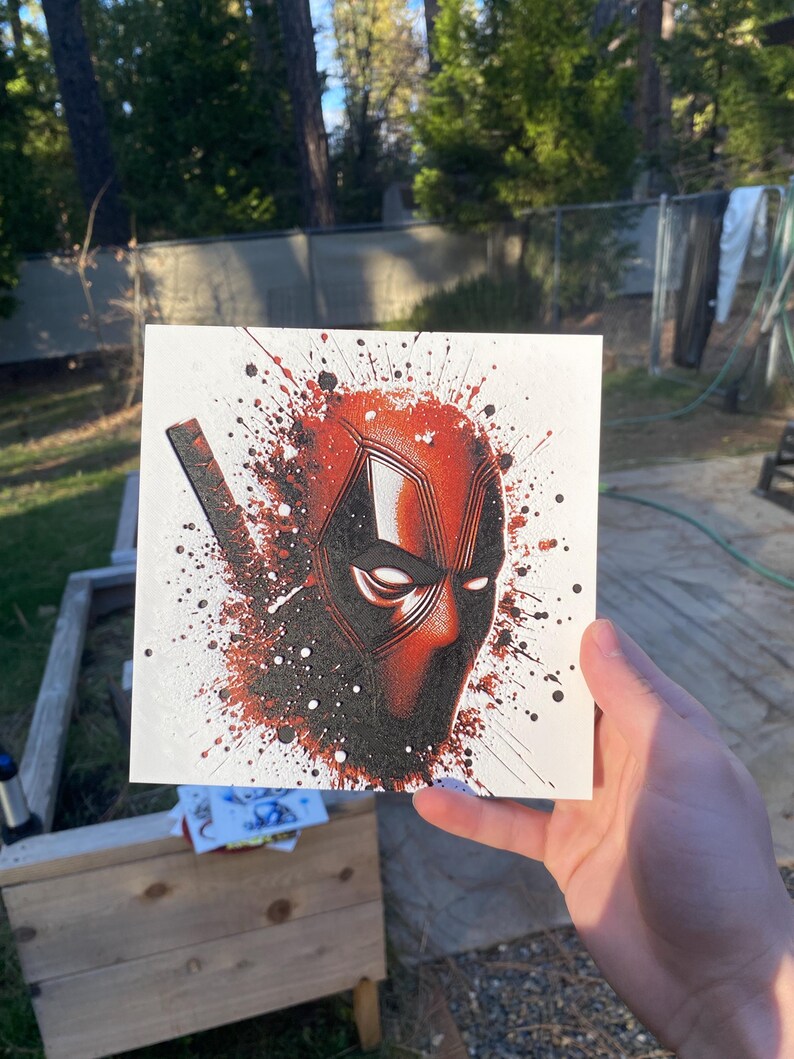Deadpool FREE Wall and Desk Frame Included, Deadpool Gift, Deadpool ...