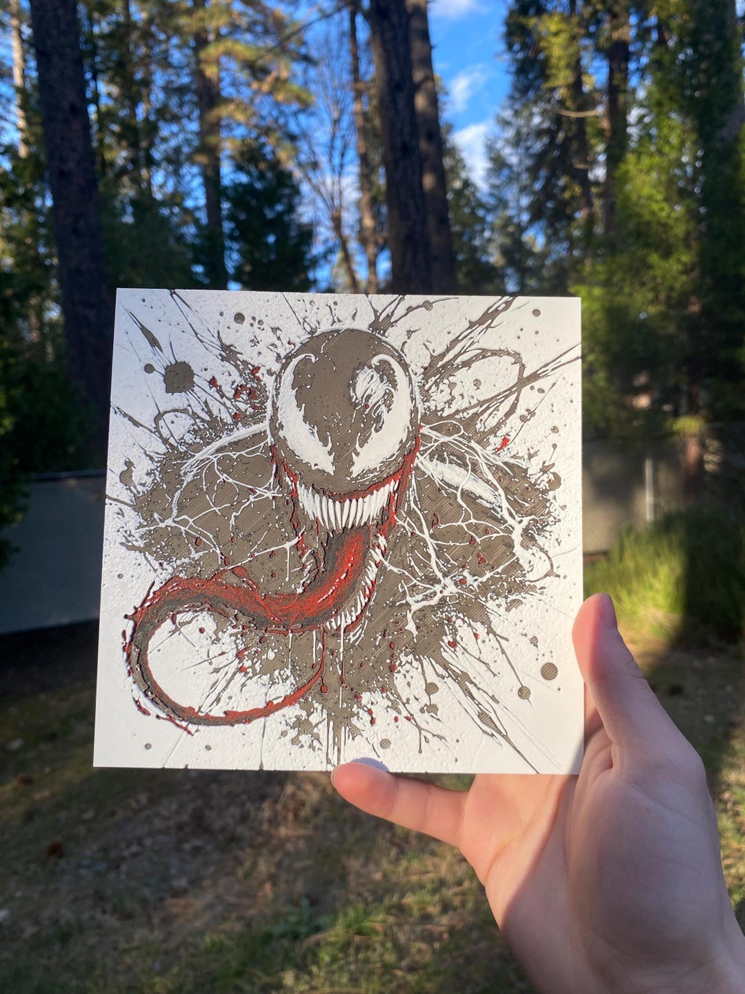 Venom Art, FREE Frame Included, Wall Desk Office Compatible, Marvel DC ...