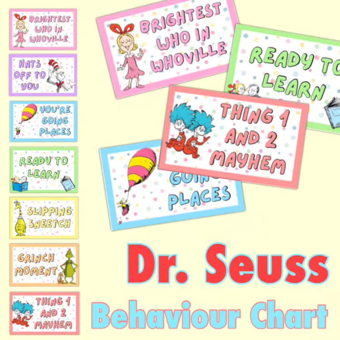 Dr Seuss Behaviour Chart - Etsy