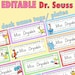 Dr Seuss EDITABLE Name Tags/ Desk Plates - Etsy