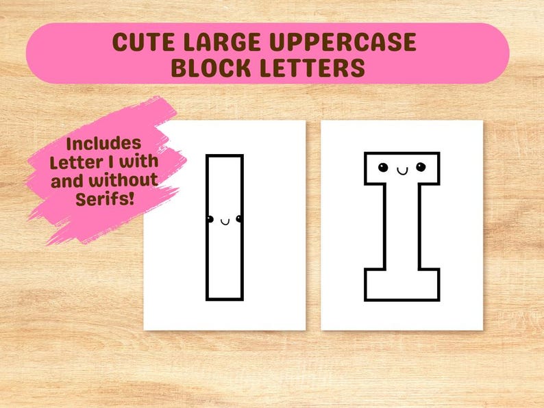 Cute Large Printable Uppercase Letters, Large Block Alphabet Letters ...