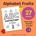 Alphabet Fruits Coloring Pages, Alphabet Coloring Book, ABC Fruits ...