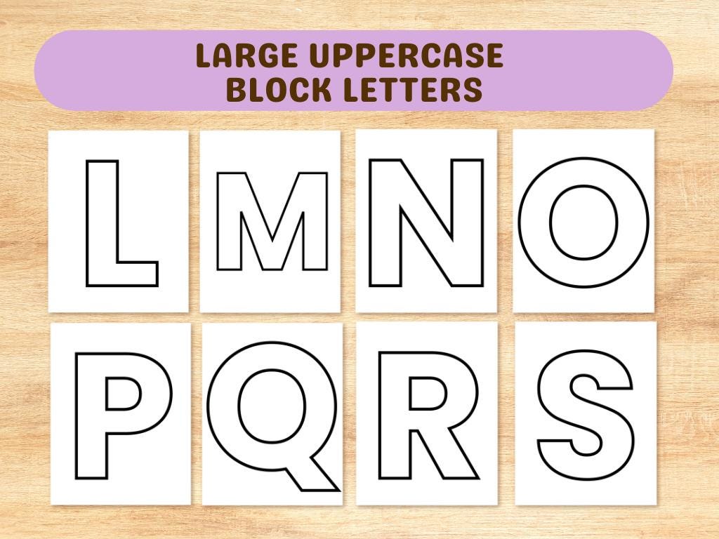 Large Printable Uppercase Letters, Large Block Alphabet Letters ...