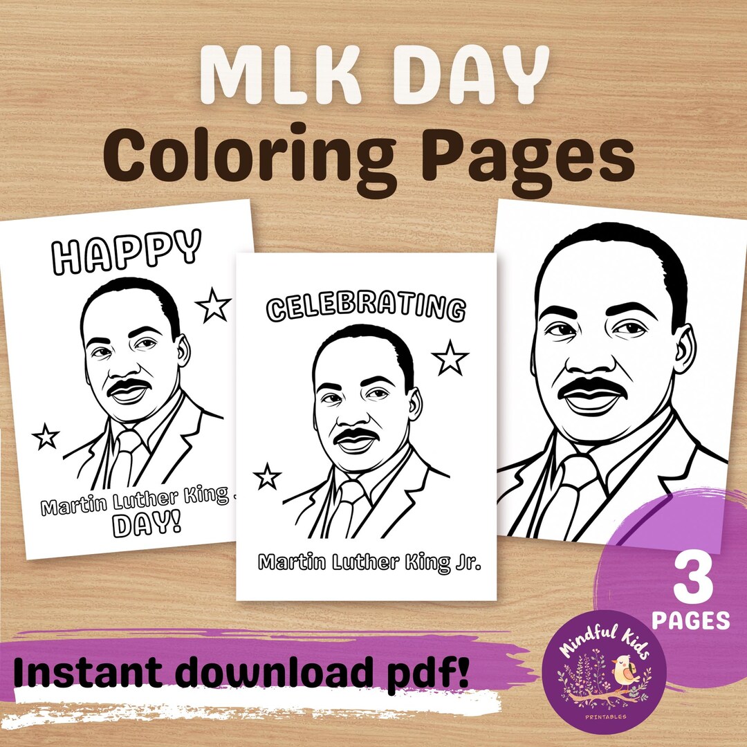 MLK Day Coloring Pages, Martin Luther King Jr. Coloring, Printable ...