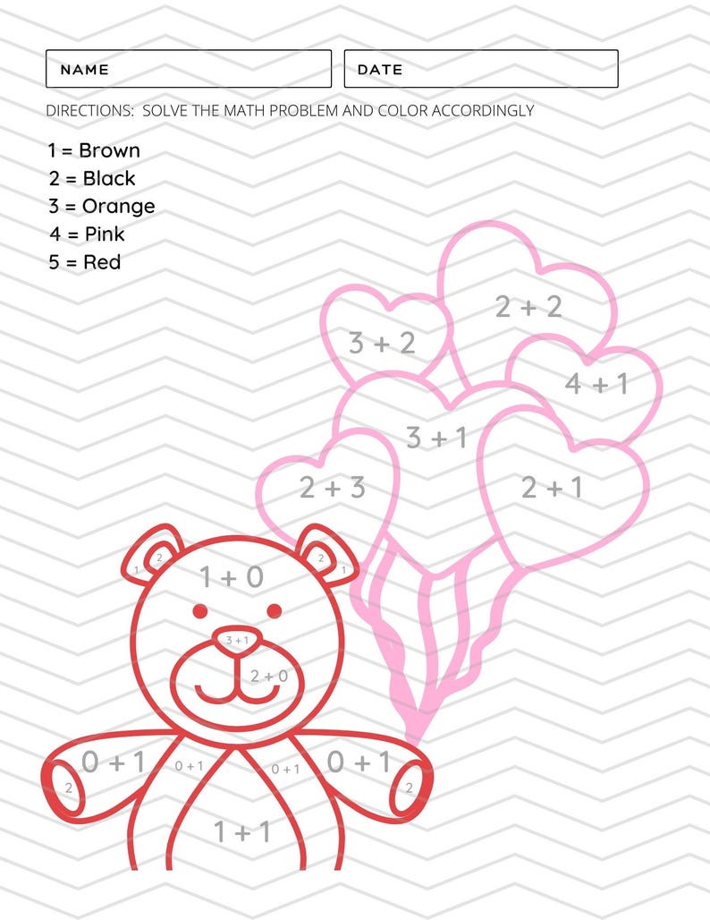 Valentine's Day Worksheets- Preschool or Kindergarten - Printable ...