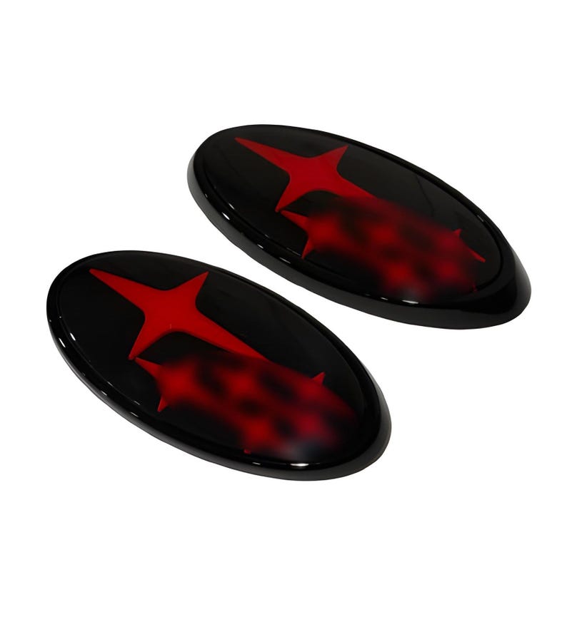 2015 - 2021 WRX/STI Front and Rear Badges (black With Red Stars) - Etsy