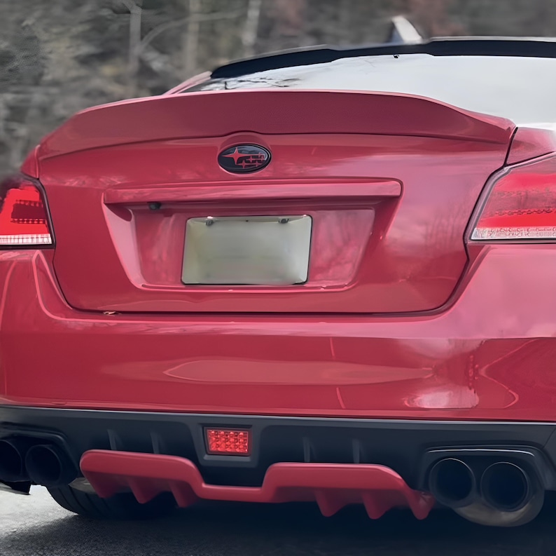 WRX/STI Front and Rear Badge Emblem Set (2015-2021) – Black With Red ...