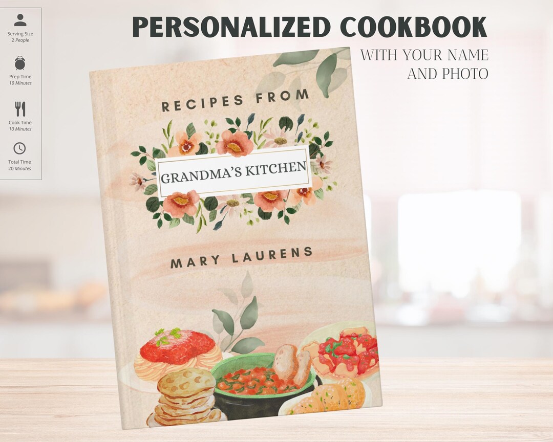 Personalized Recipe Book, Custom Name Cookbook, Unique Mother's Day ...