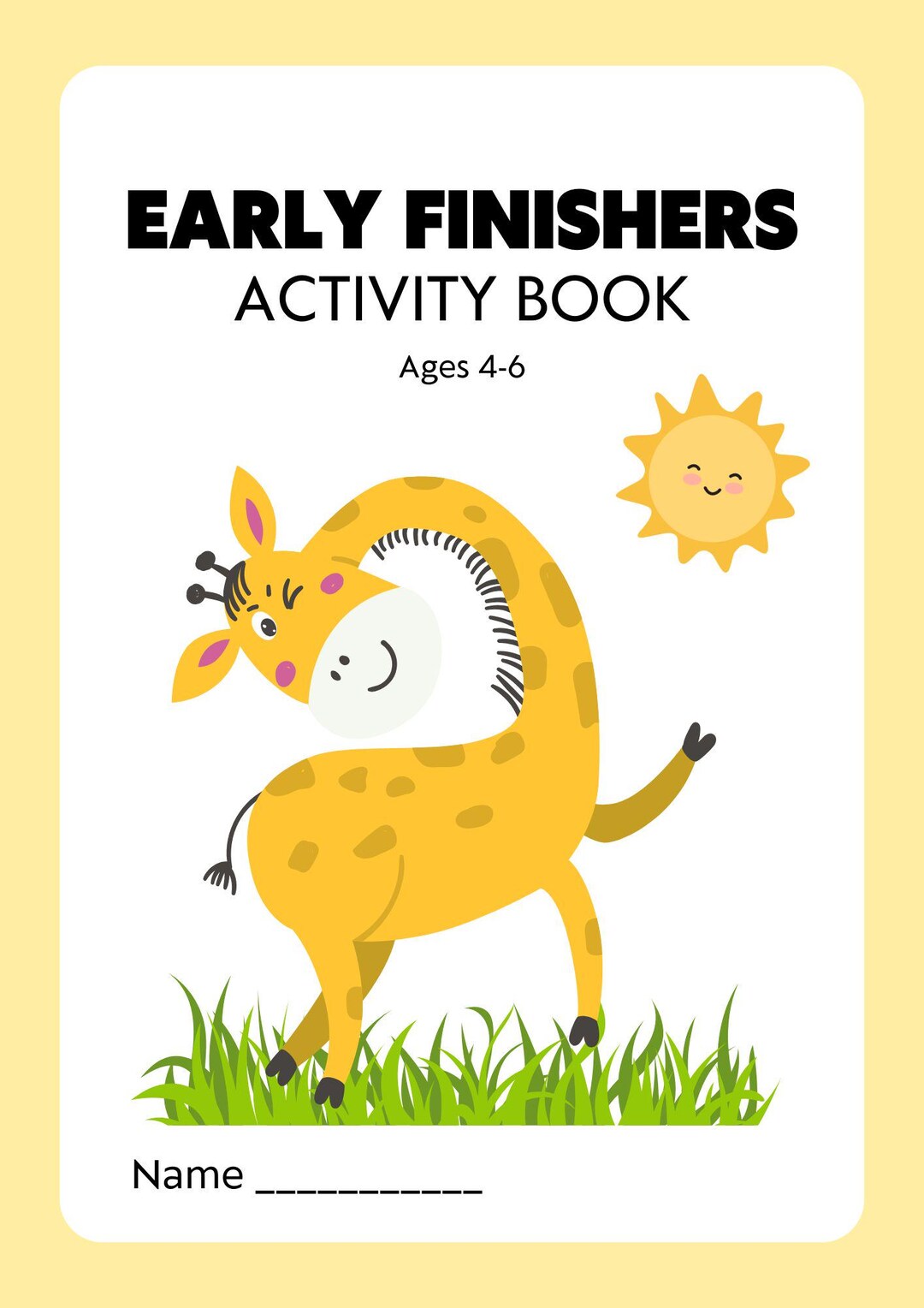 Early Finishers Activity Book for Kids - Etsy