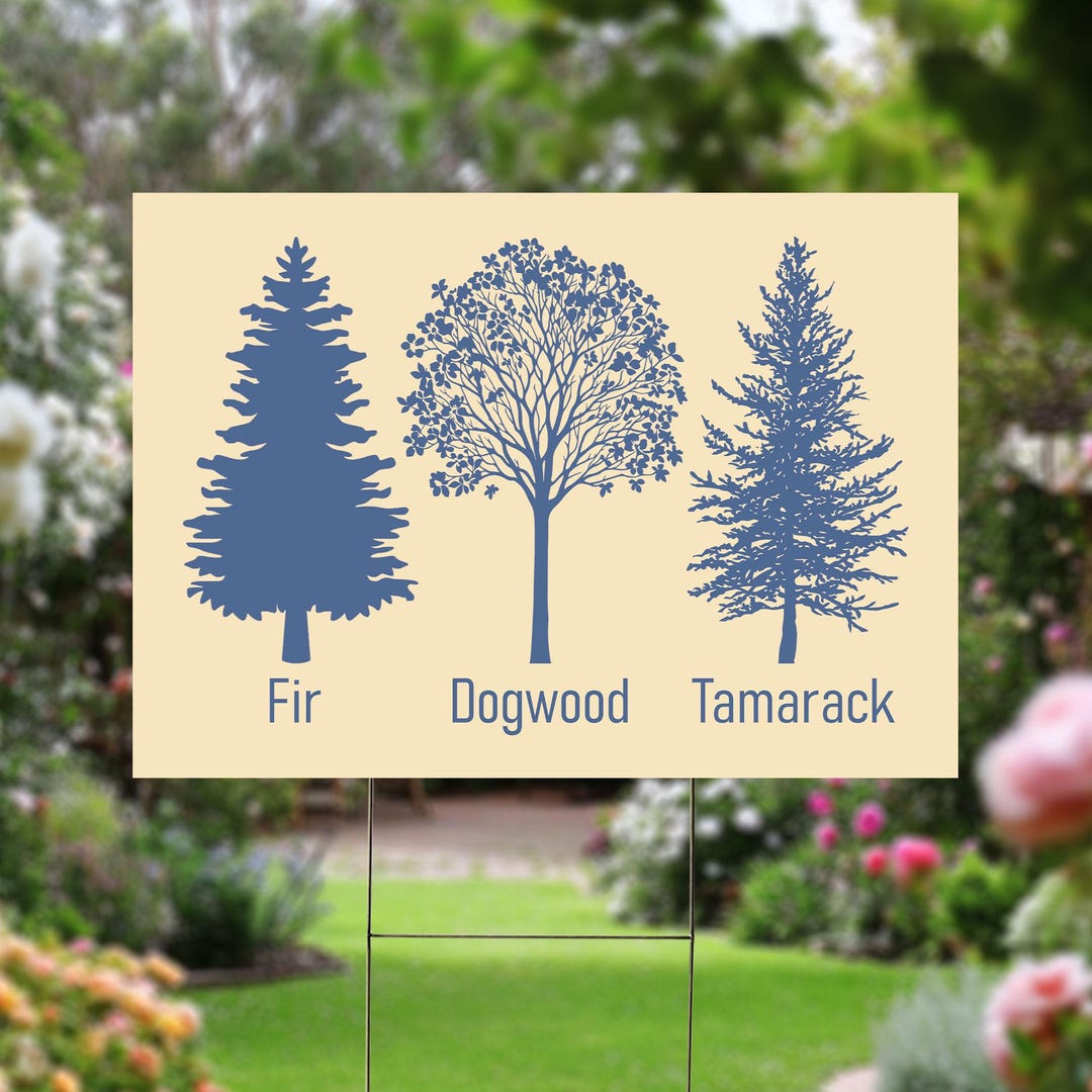 Subtle Decoration, FDT Garden Decor, Fir Dogwood Tamarack Yard Sign ...