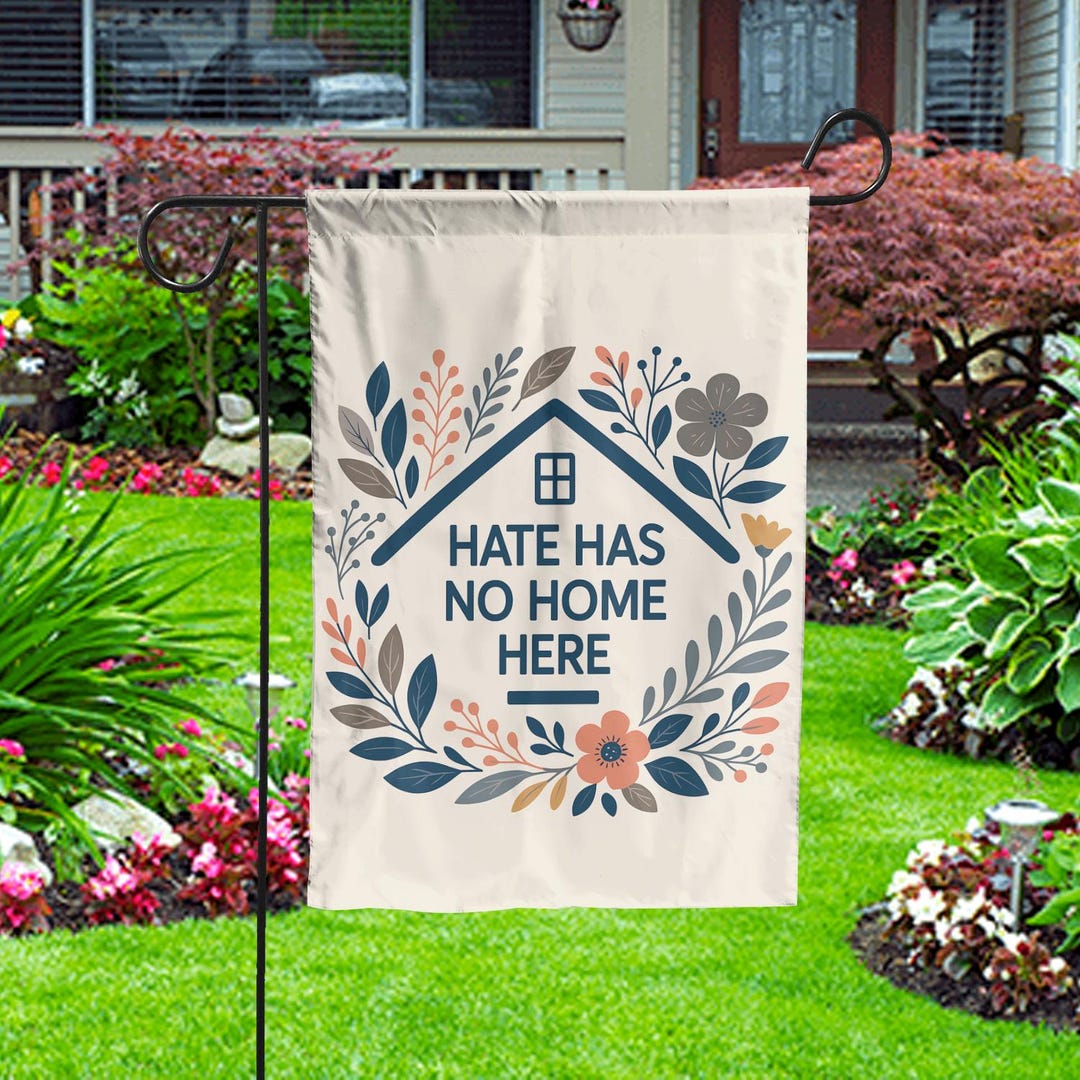 Hate Has No Home Here Spring Boho Garden Flag, Coexist House Yard Sign ...