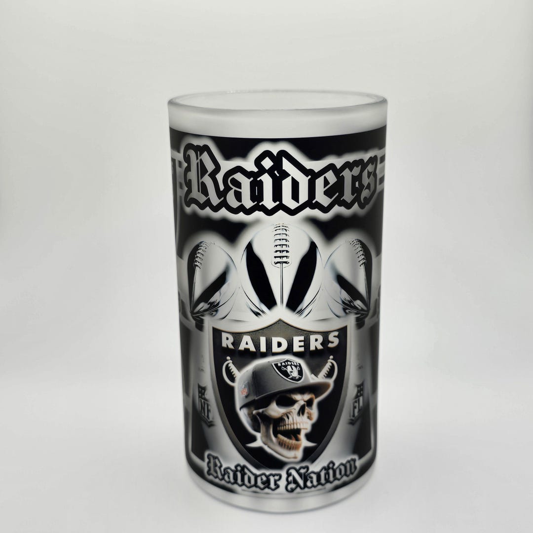 Raiders Frosted Glass 16oz - Etsy
