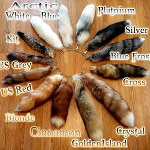 Natural Color Fox Fur Tail Keychain - Etsy