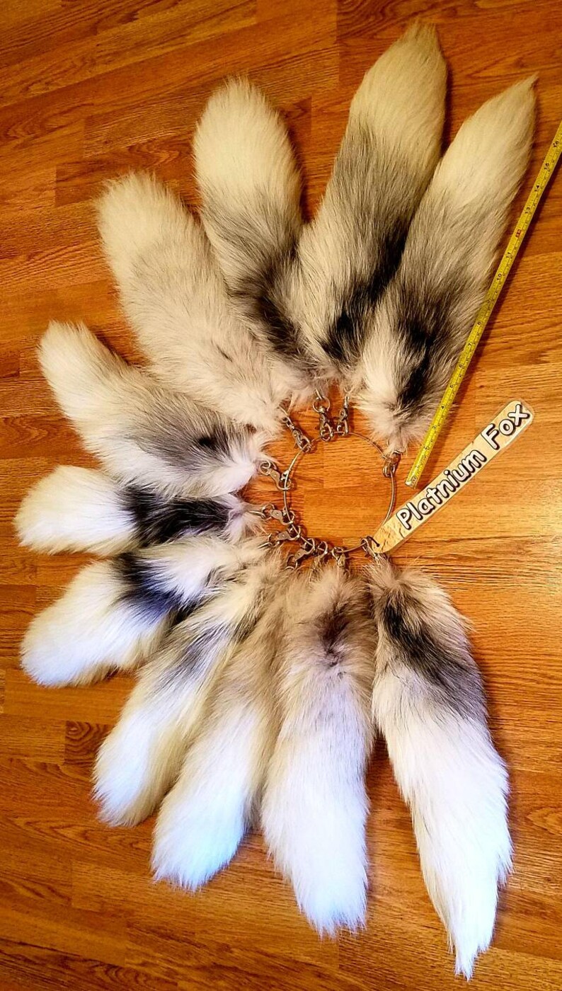 Natural Color Fox Fur Tail Keychain - Etsy