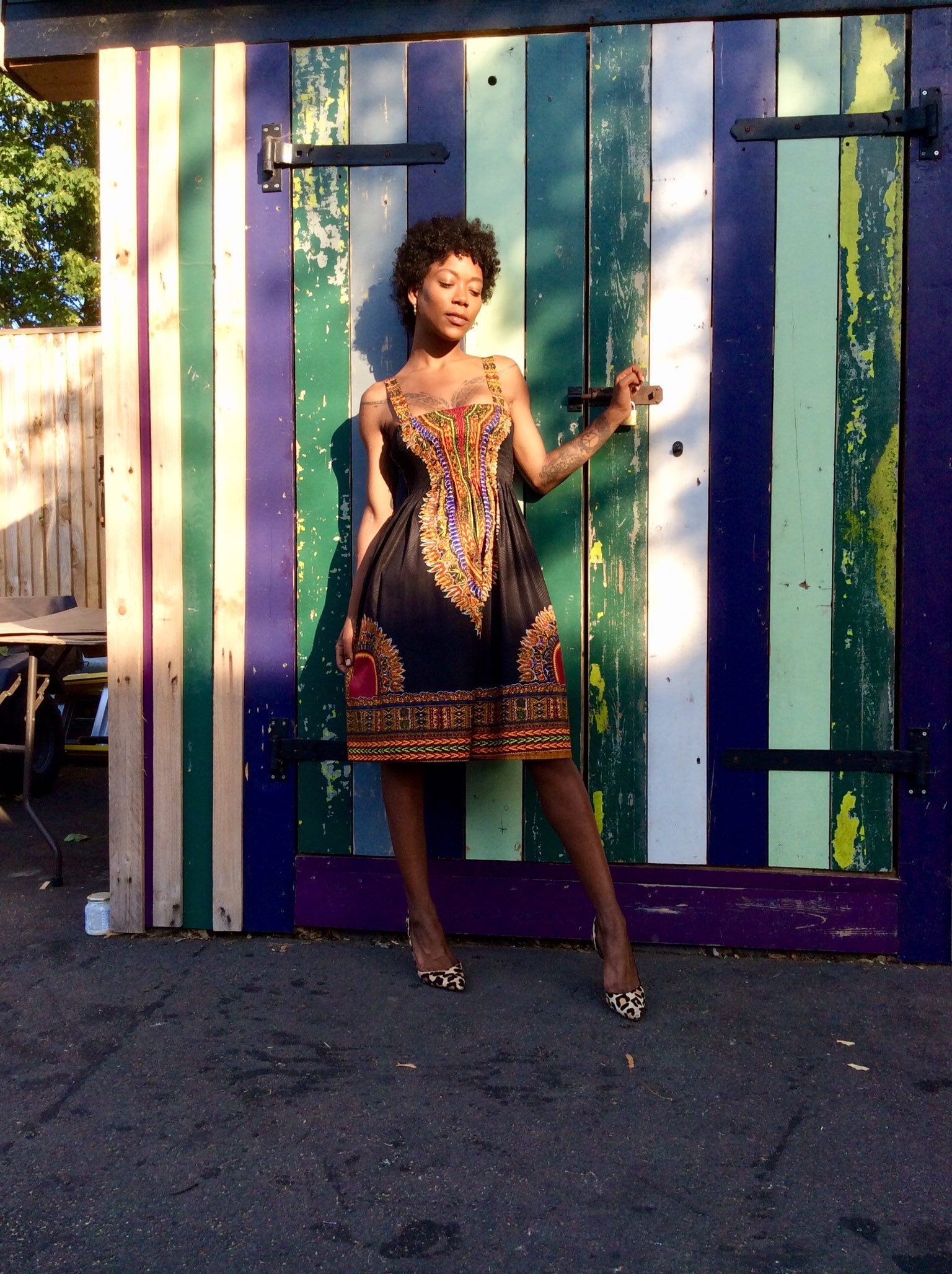 African Dashiki Diva Print Sundress S/M Black - Etsy