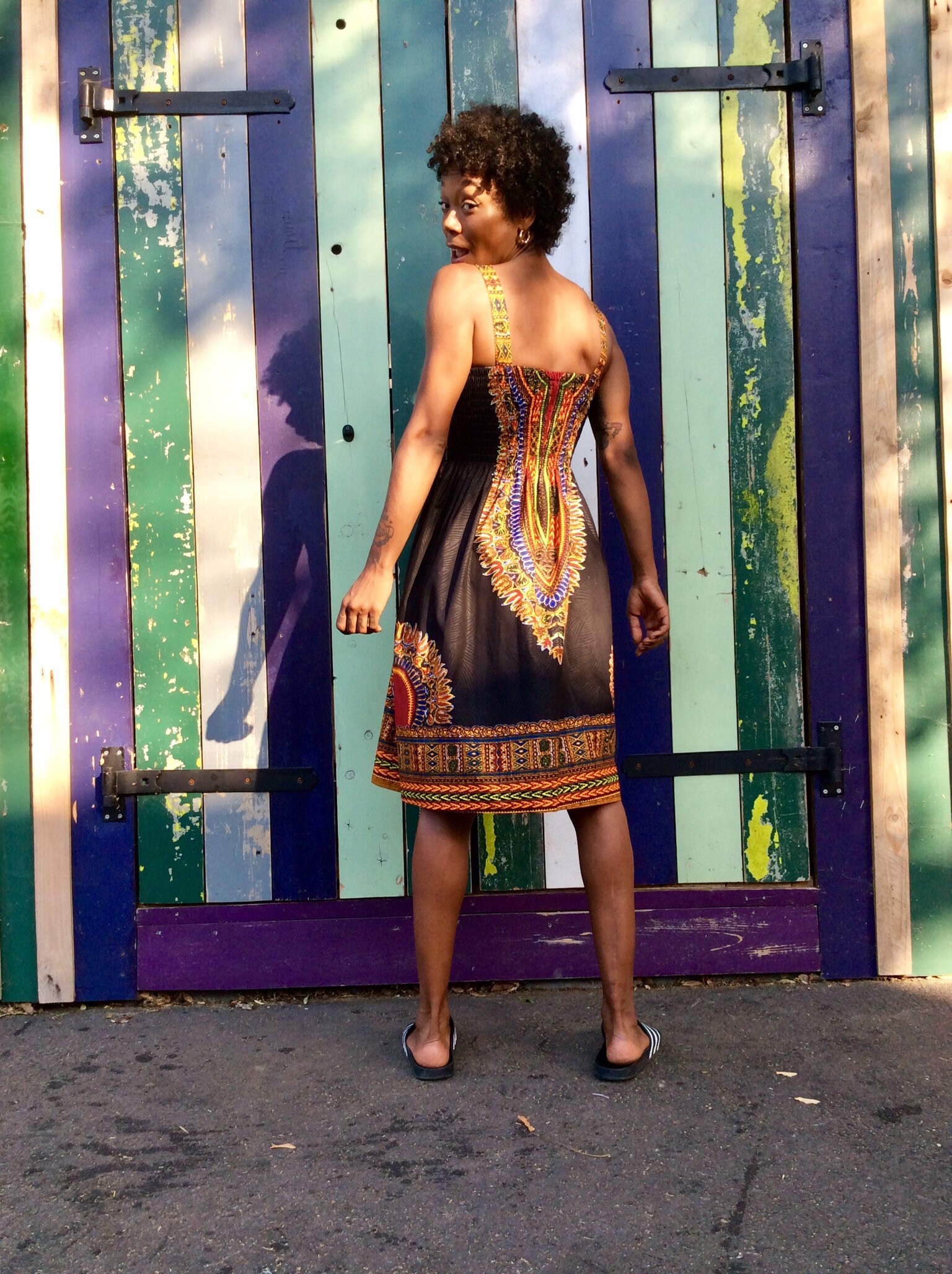 African Dashiki Diva Print Sundress S/M Black - Etsy