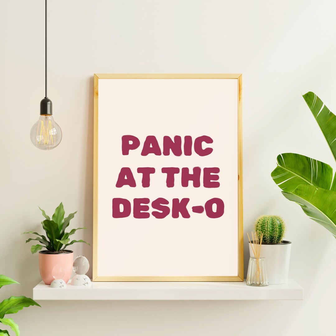 Panic at the Desk-o Printable Poster, Funny Office Decor, Home Offices ...