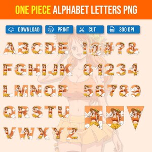 One Piece (nami) PNG Fonts - Etsy