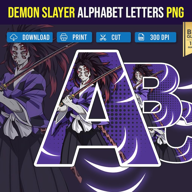 Fonts Demon Slayer - Etsy